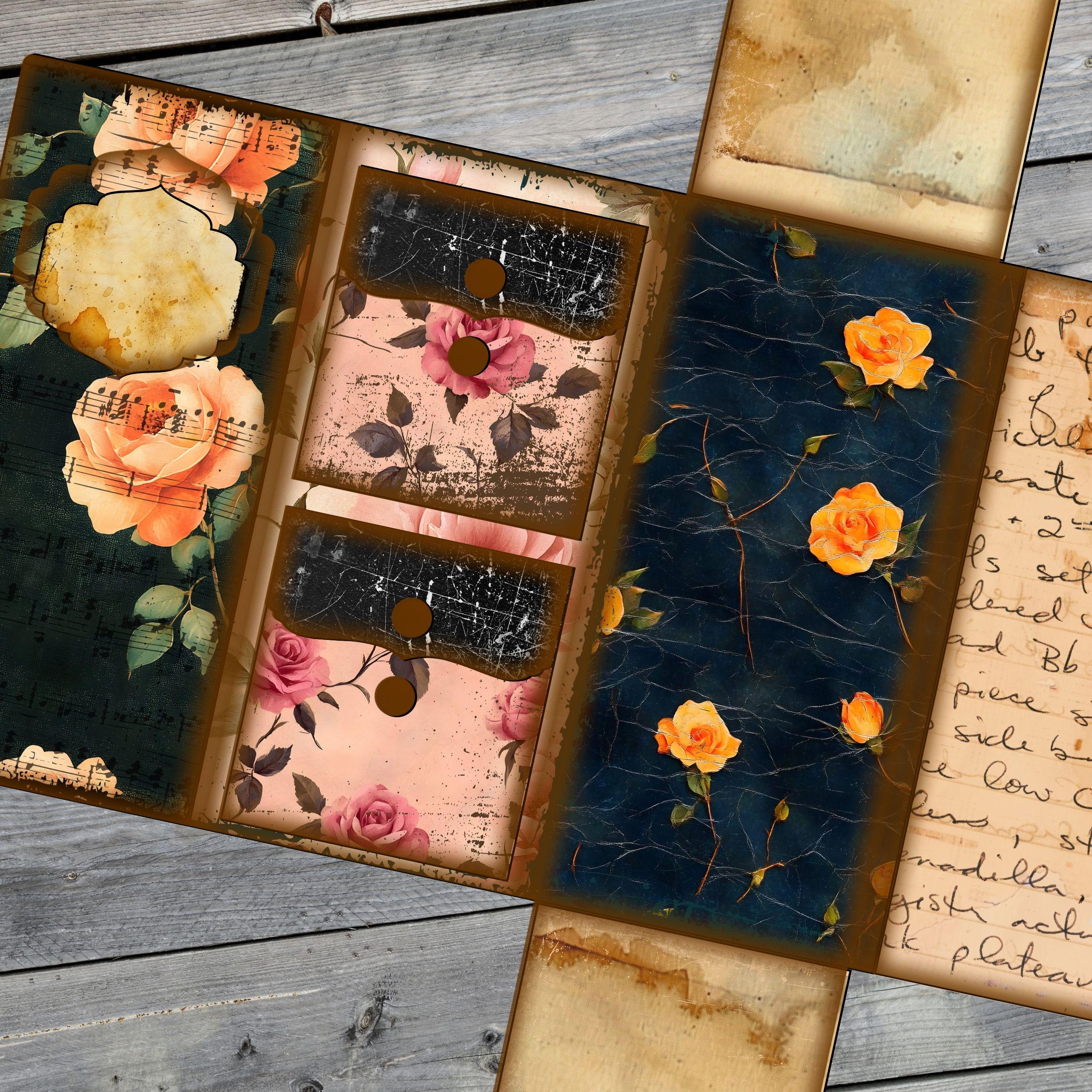 Junk Journal Folio Kit – PNG Template, Pocket Inserts (digital Download ...