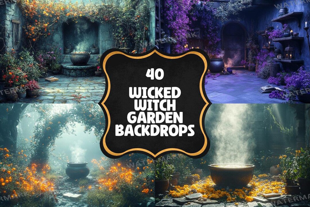 40 Warm Inviting Wicked Witch Garden Backdrops 6000x4000px Pngs for ...