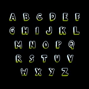 CANVA Doodle Letters Drag and Drop Frames Groovy Retro Doodle Fillable ...