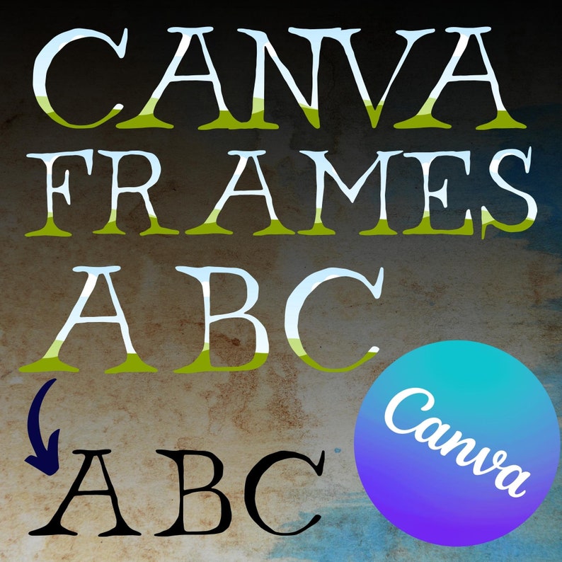 Letter Canva Frames Drag and Drop Frames Fillable Alphabet Font Letters ...