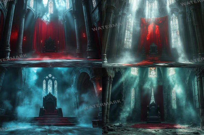 45 Vampire Throne Room Backdrops Overlay for Spooky Portraits Events ...