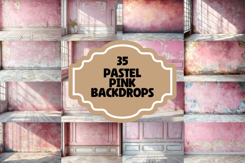 35 fondos digitales de color rosa pastel / paredes de color rosa ...