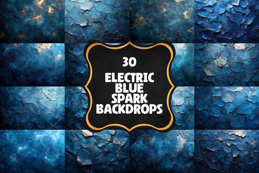 30 Electric Blue Spark Backdrops for Digital Art Photography ...