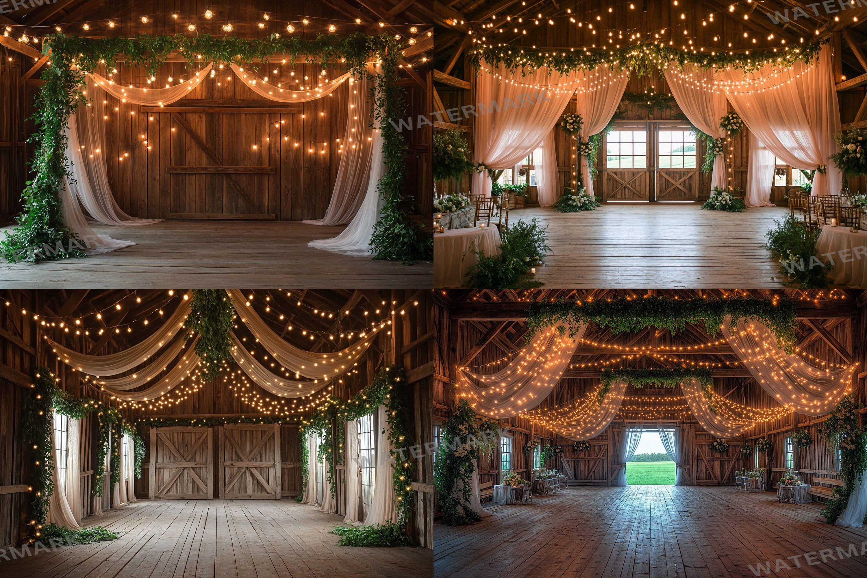 Rustic Barn Wedding Backdrops for Charming Farm Wedding Photography ...