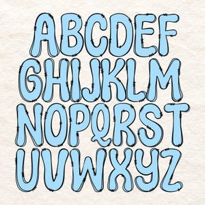 Scribble Alphabet, Pastel Doodle Letters, PNG Bundle, Doodle ...