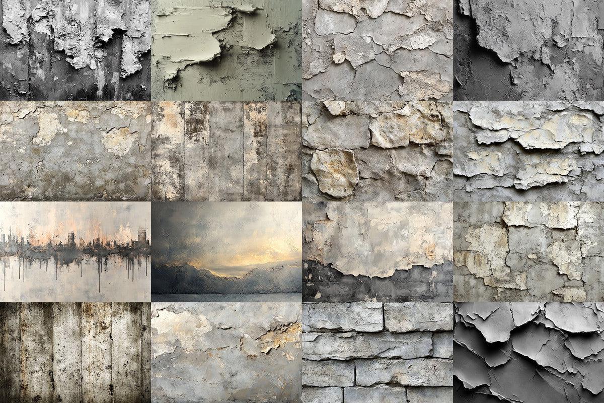 25 Textured Concrete Wall Backdrops Overlays - High-quality 6000x4000px ...