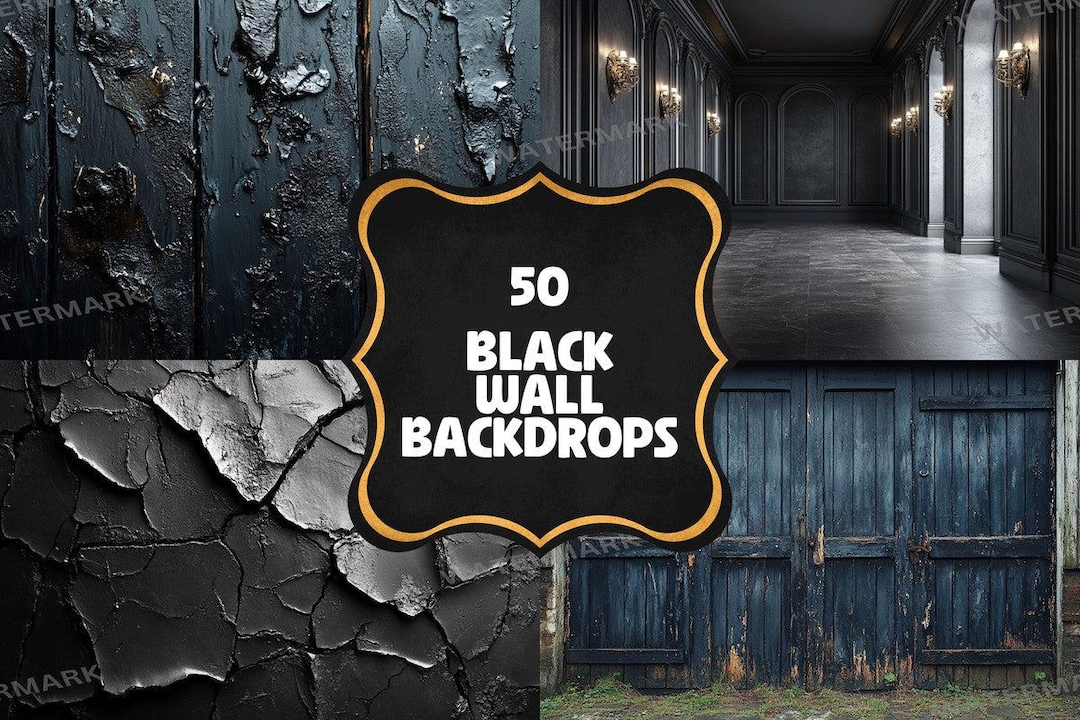 50 Black Wall Backdrops – Warm Aesthetic Pngs (6000x4000px) - Etsy