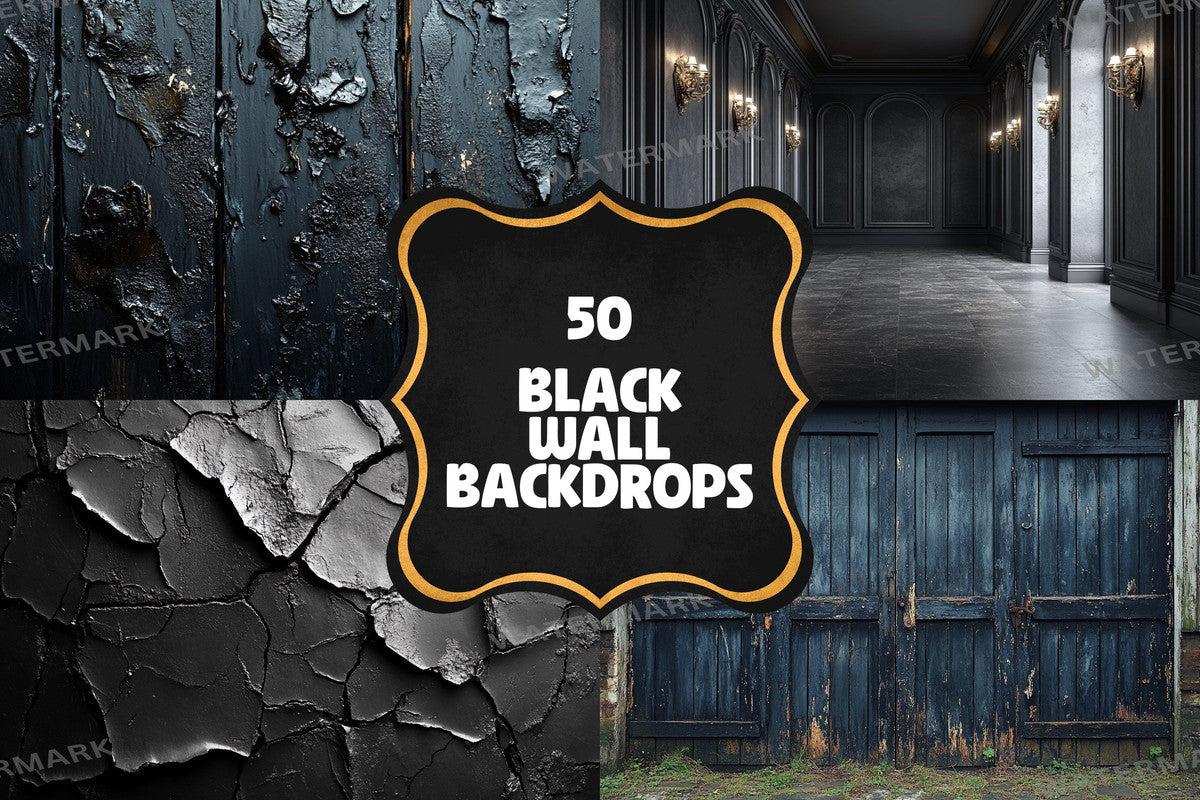 50 Professional Black Wall Backdrops for Digital Artists Photographers ...