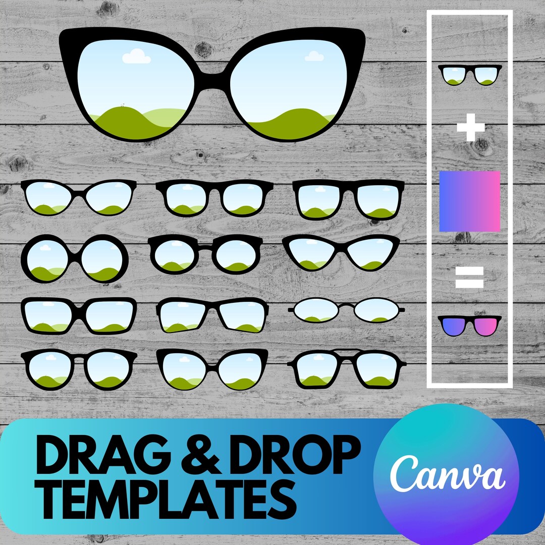 Sunglasses Canva Frames Canva Frame Drag and Drop Sunglasses SVG Shape ...