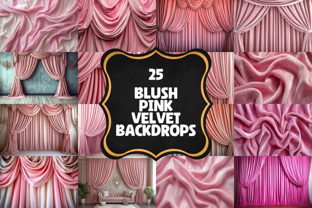 25 Blush Pink Velvet Photography Backdrops - Textured Background Pngs ...