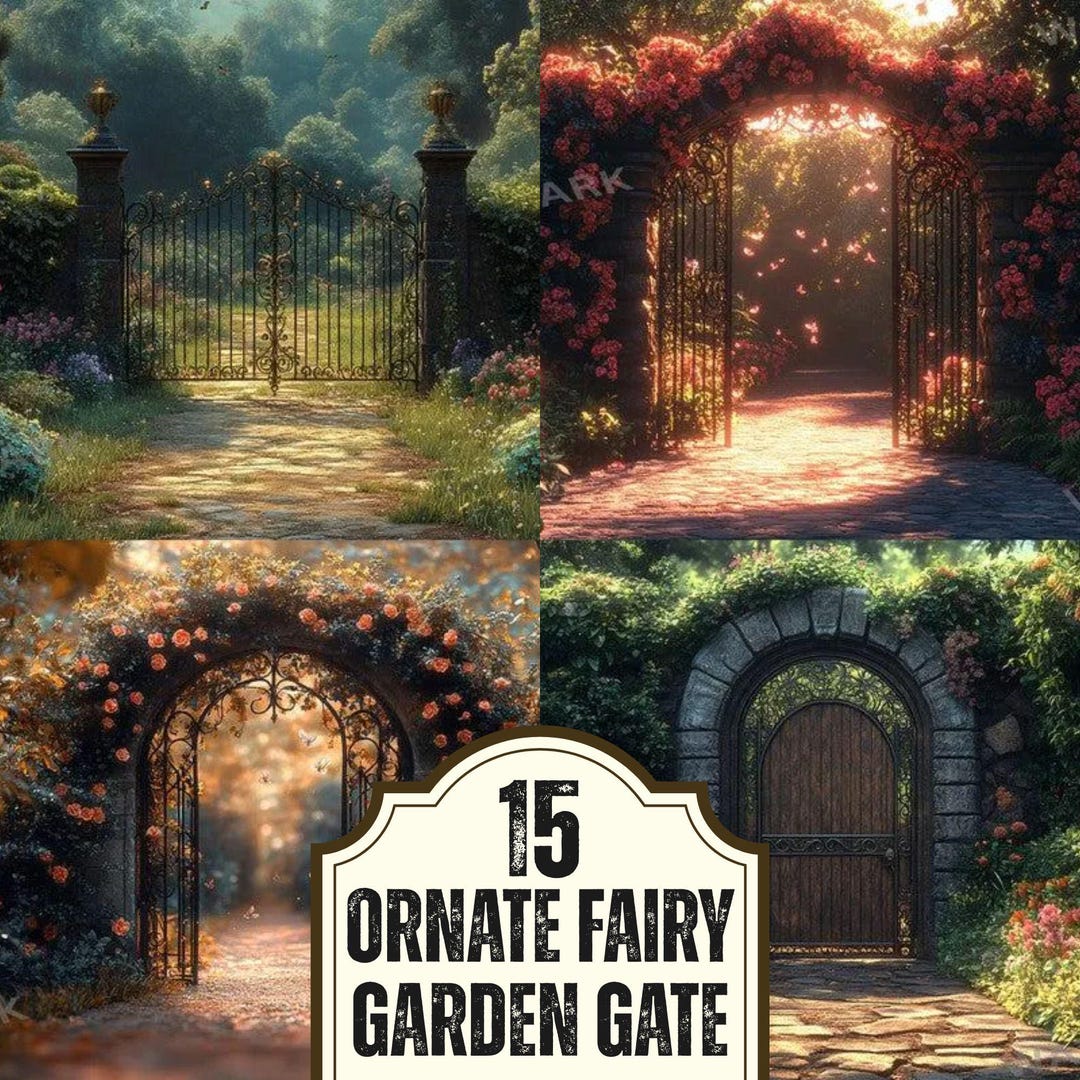 Ornate Fairy Garden Gate - Gardens Photography Backdrops - Photoshop ...