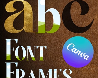 CANVA Doodle Letters Drag and Drop Frames Groovy Retro Doodle Fillable ...