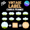 Letter Canva Frames Drag and Drop Frames Groovy Retro Doodle Fillable ...