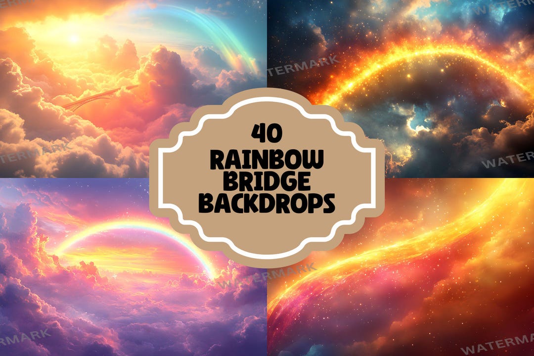 40 Rainbow Bridge Backdrops | Alice in Wonderland Background | Fantasy ...