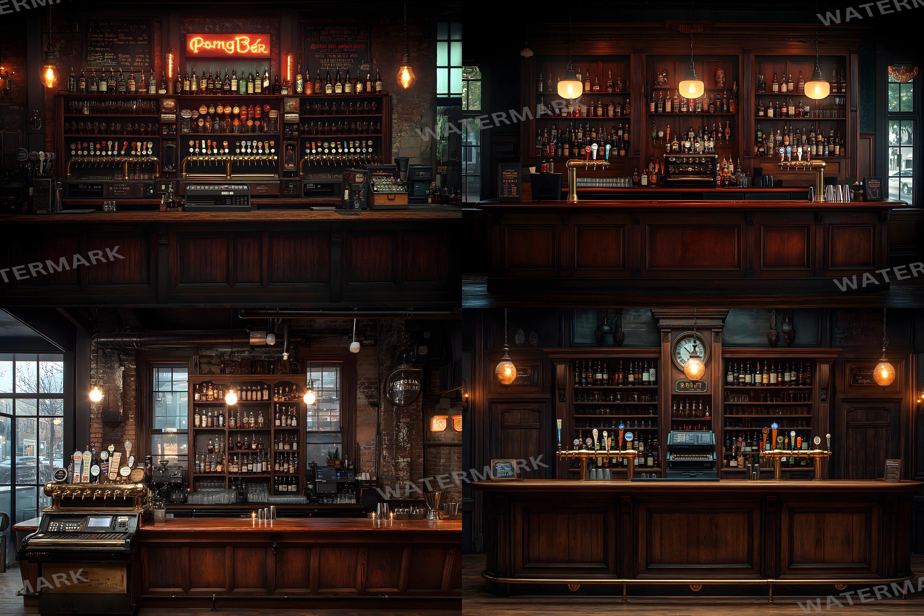 40 Speakeasy Counter Backdrops - Vintage Bar, Moody Ambience, Cocktail ...