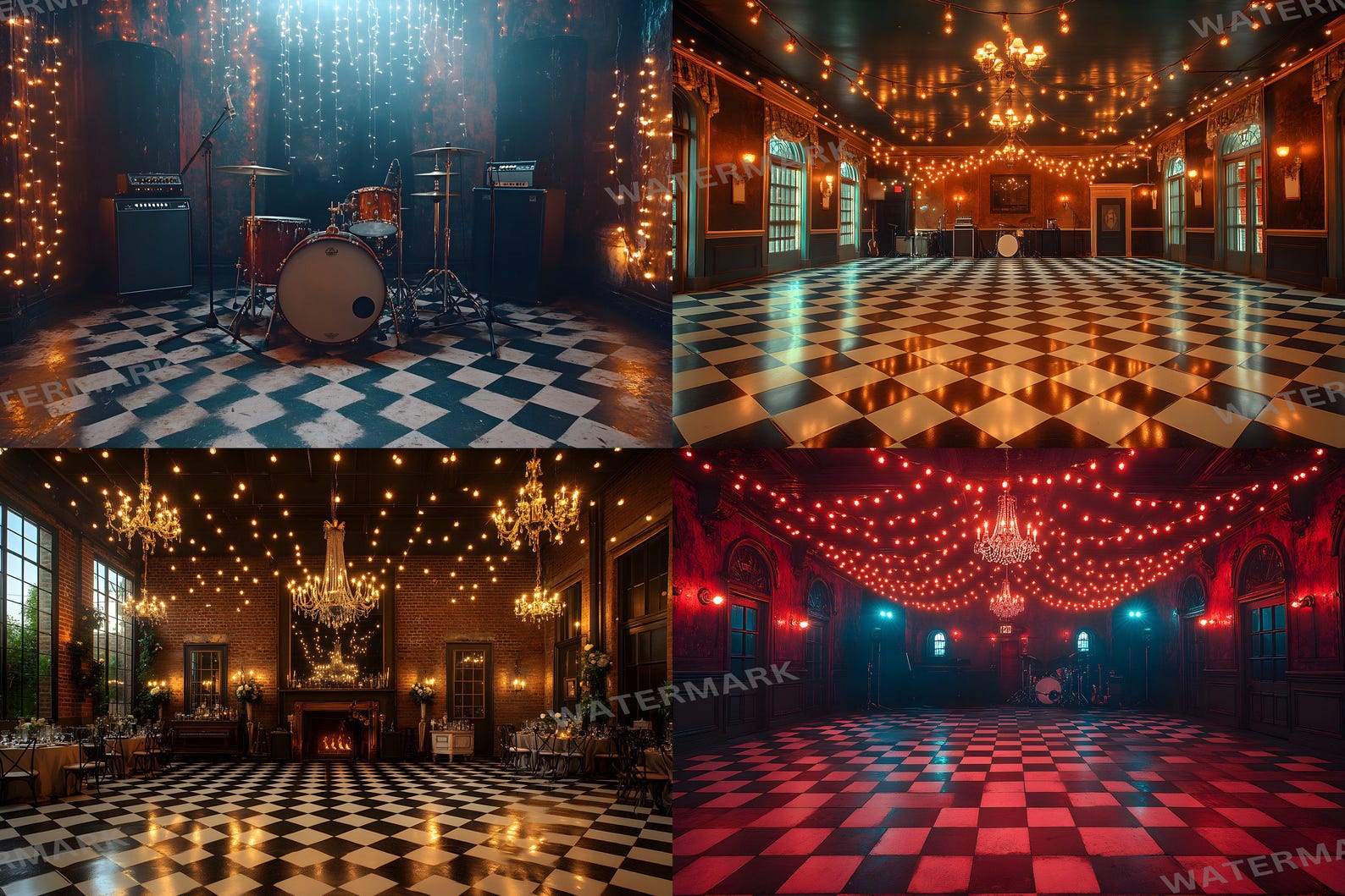 30 Vintage Dance Hall Backdrops | Retro Ballroom Pngs (6000x4000px) - Etsy