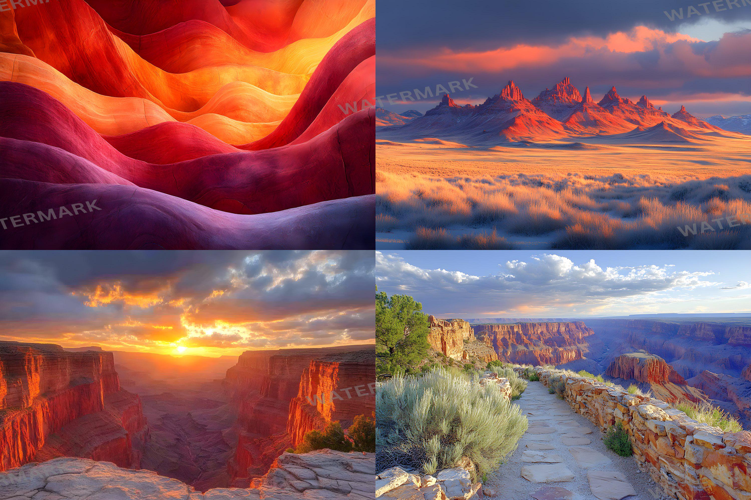 25 Canyon Sunset Backdrops, Desert Landscape Digital Background, Scenic ...