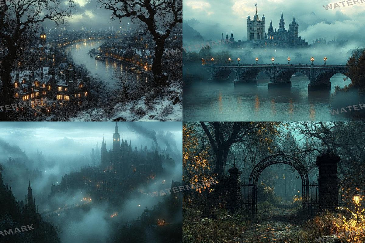 VICTORIAN LONDON BACKDROP - Night Photography Overlay for Photoshop - Etsy