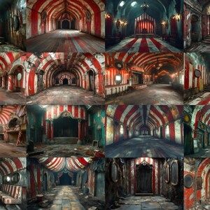 Demonic Carnival Backdrops - 45 High-res Digital Images - Haunted ...