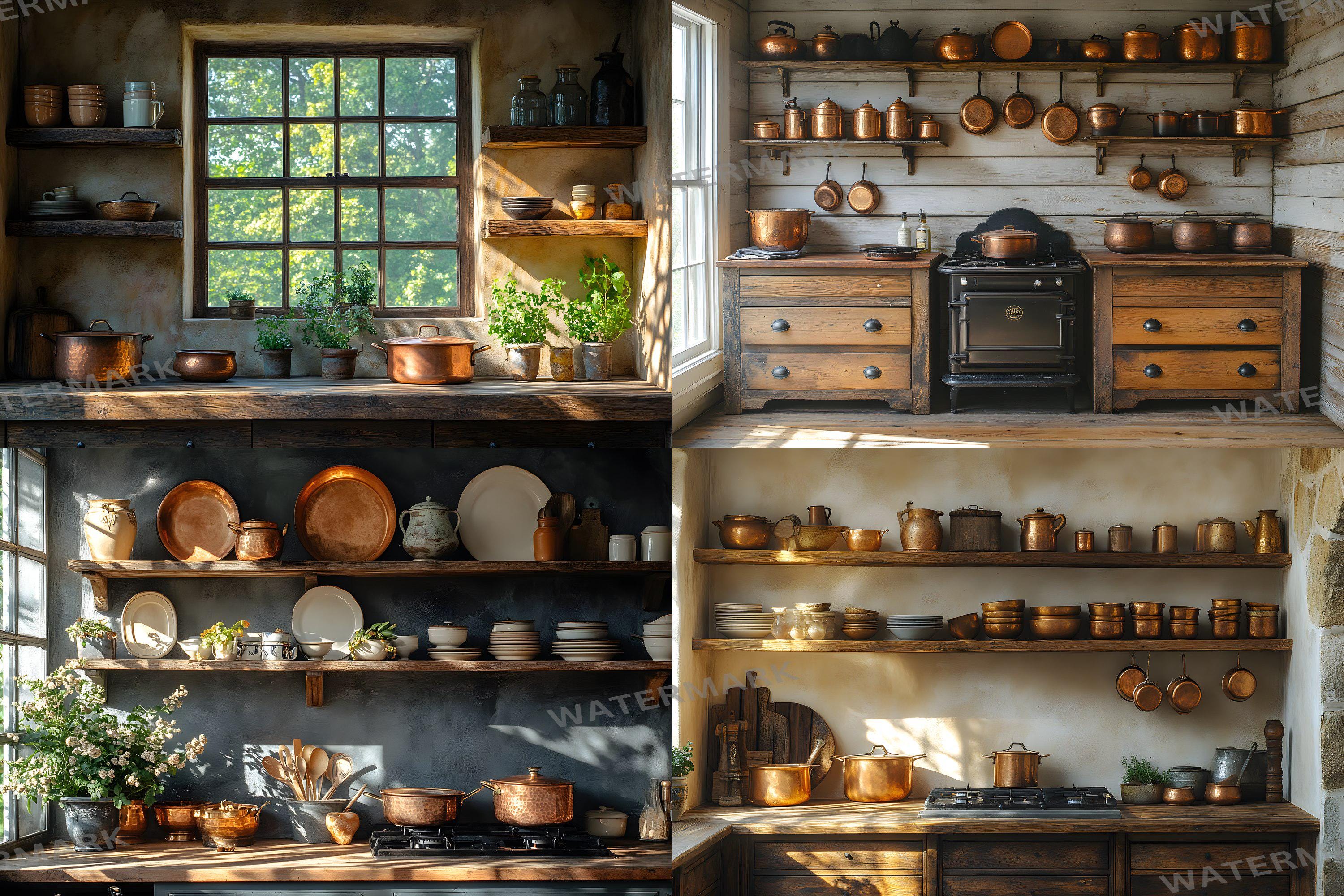 35 Rustic Farmhouse Kitchen Bliss Digital Backdrops for Cozy and Homely ...