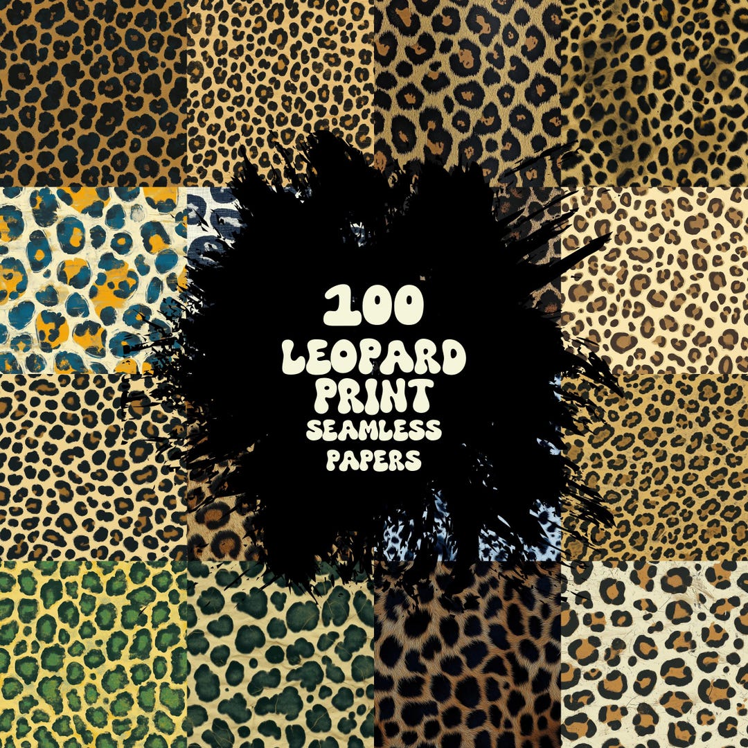 Animal Print Seamless Patterns Digital Paper Set, Seamless Paper ...