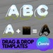 Letter Canva Frames Drag and Drop Frames Groovy Retro Doodle Fillable ...