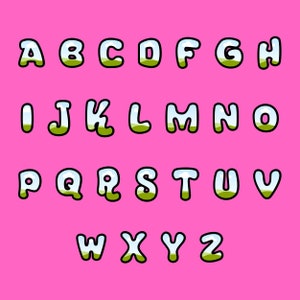 CANVA Doodle Letters Drag and Drop Frames Groovy Retro Doodle Fillable ...