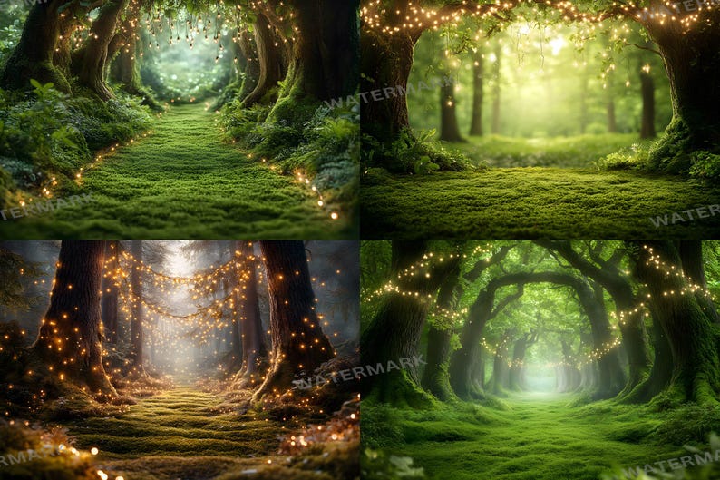 50 Enchanted Forest Backdrops | Magical Photography Backgrounds (JPG ...