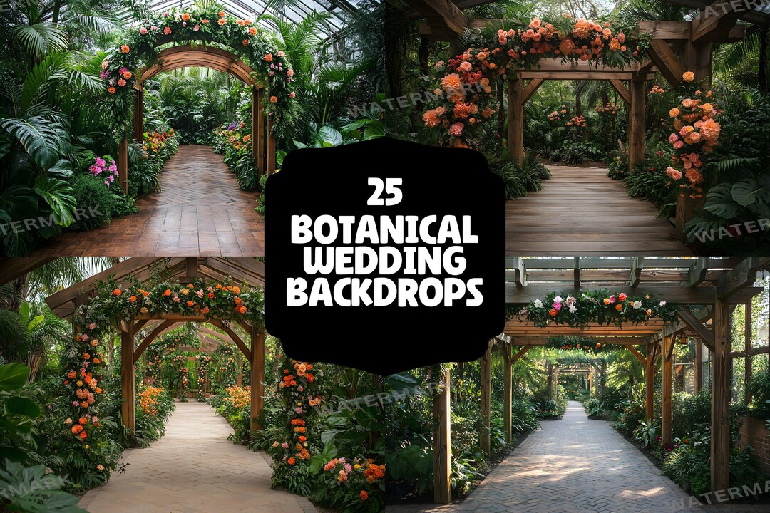 25 Botanical Wedding Backdrops, Greenery Garden Arch Ceremony ...
