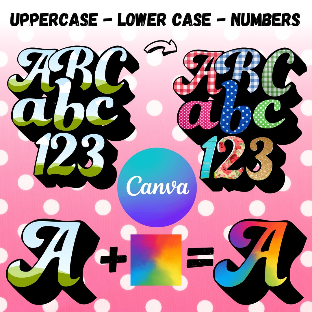 Letter Canva Frames - Drag and Drop Frames - Groovy Retro Doodle ...