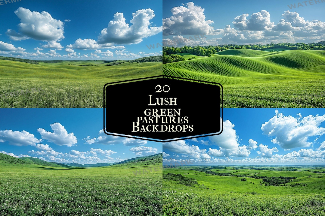 20 Lush Green Pastures Backdrops - Vibrant Scenic Hills & Fields ...