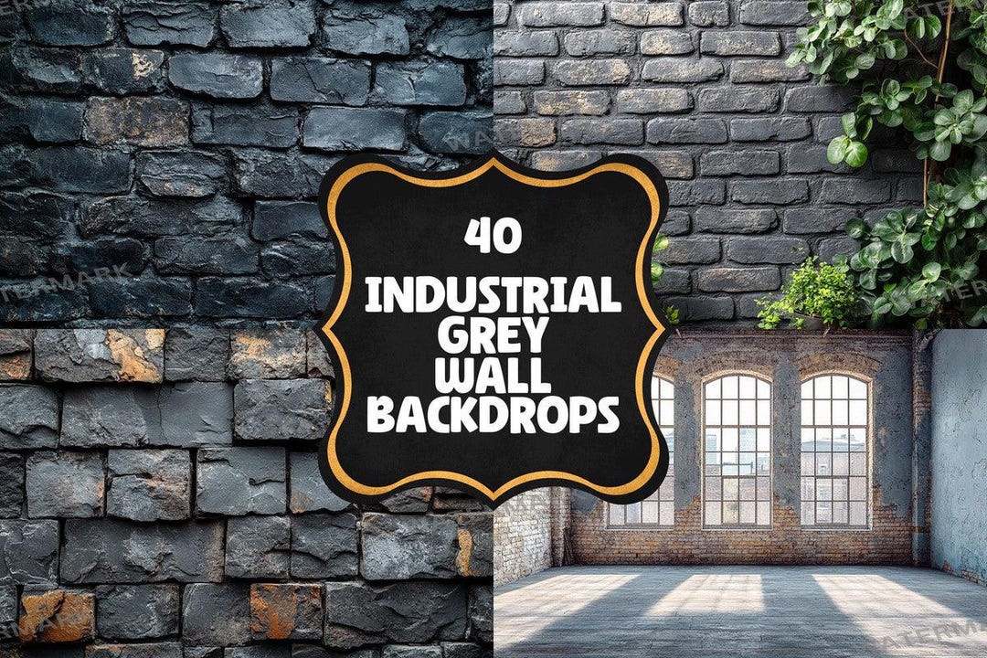 40 Industrial Grey Wall Backdrops – Warm Aesthetic Pngs (6000x4000px ...