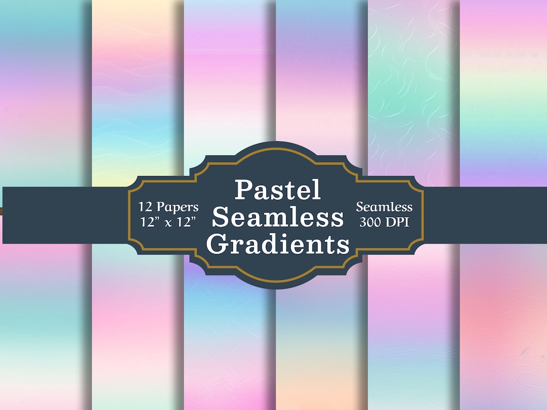 Seamless Pastel Gradient Digital Paper, Pastel Ombre Wallpapers ...