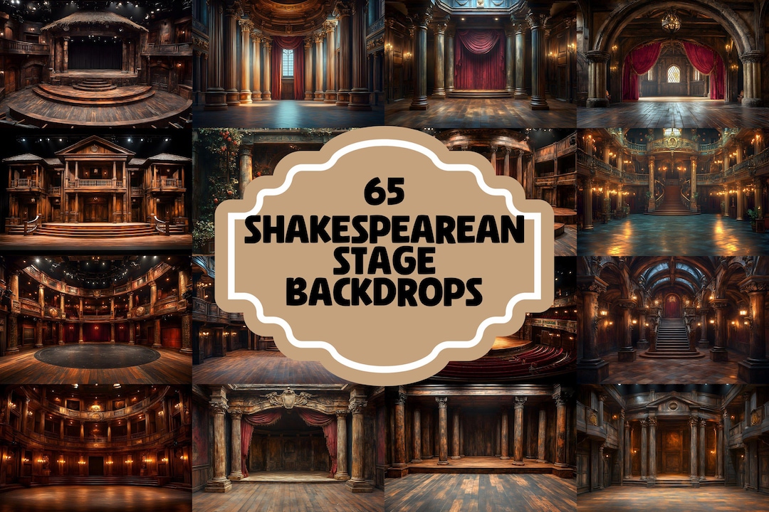 65 Shakespearean Stage Backdrops - Vintage Theatrical, Dramatic Play ...