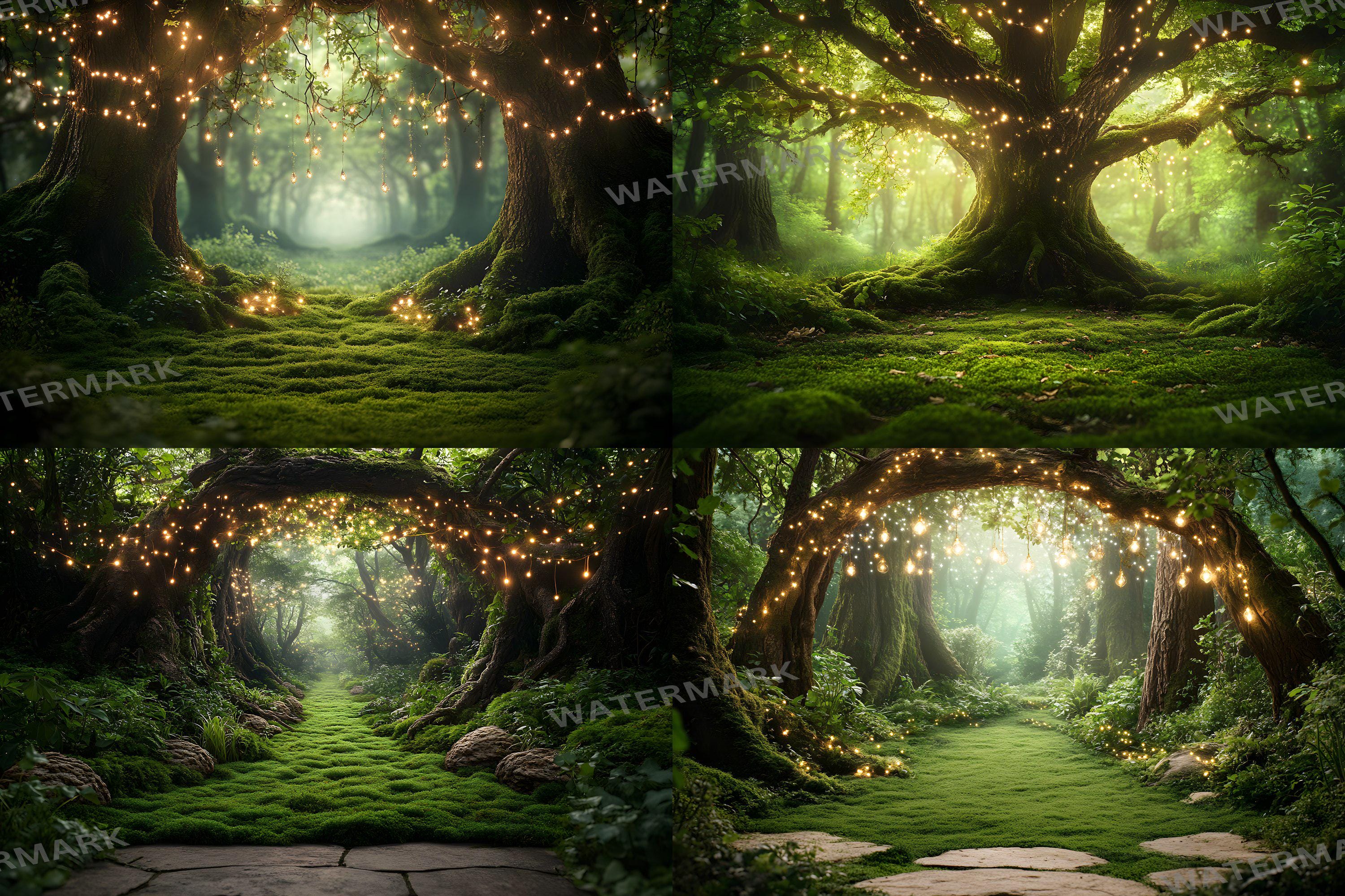 50 Enchanted Forest Backdrops | Magical Photography Backgrounds (JPG ...