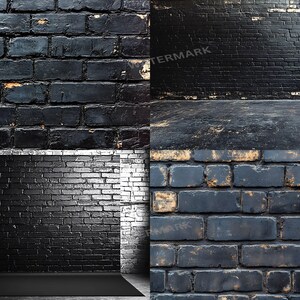 40 Sleek Black Brick Backdrops - Dark Urban, Industrial Texture, Moody ...
