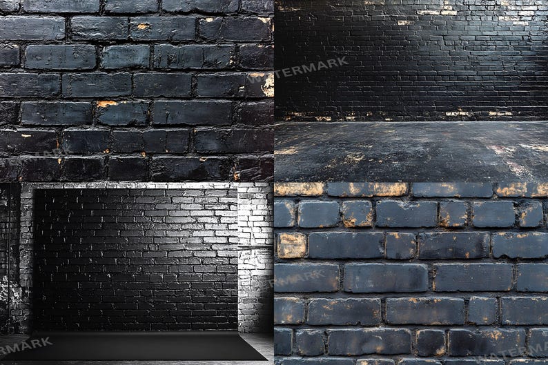 40 Sleek Black Brick Backdrops - Dark Urban, Industrial Texture, Moody ...