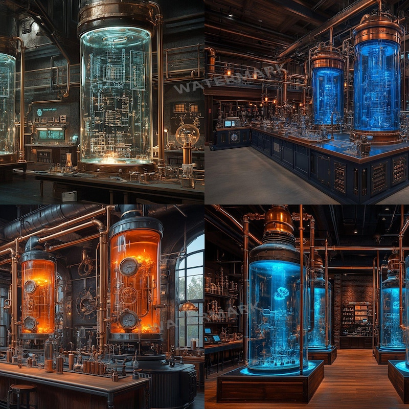 Steampunk Laboratory - Etsy UK