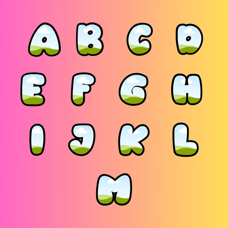 Letter Canva Frames Drag and Drop Frames Groovy Retro Doodle Fillable ...