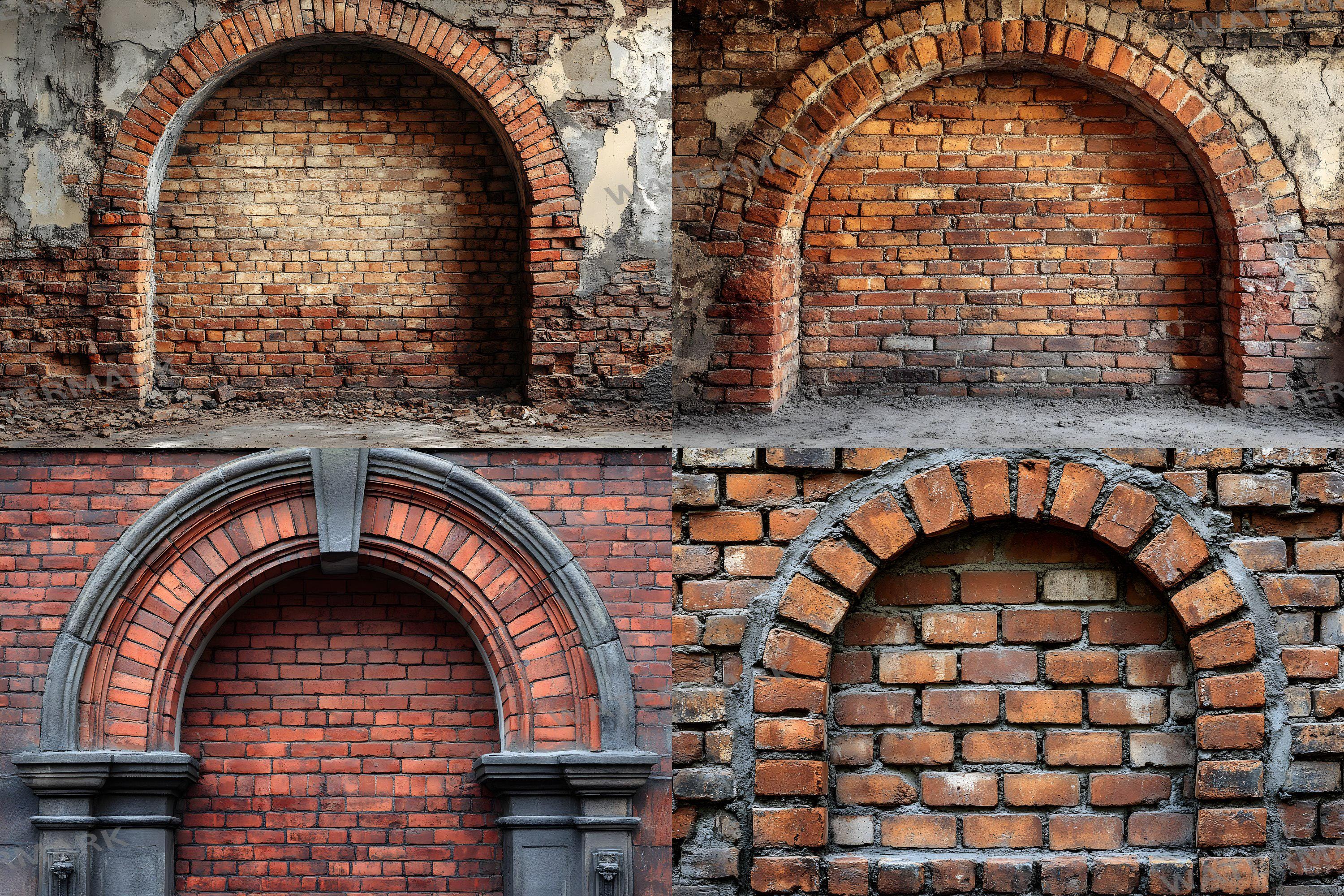 Rustic Brick Archway Backdrop | Digital Photography Background ...