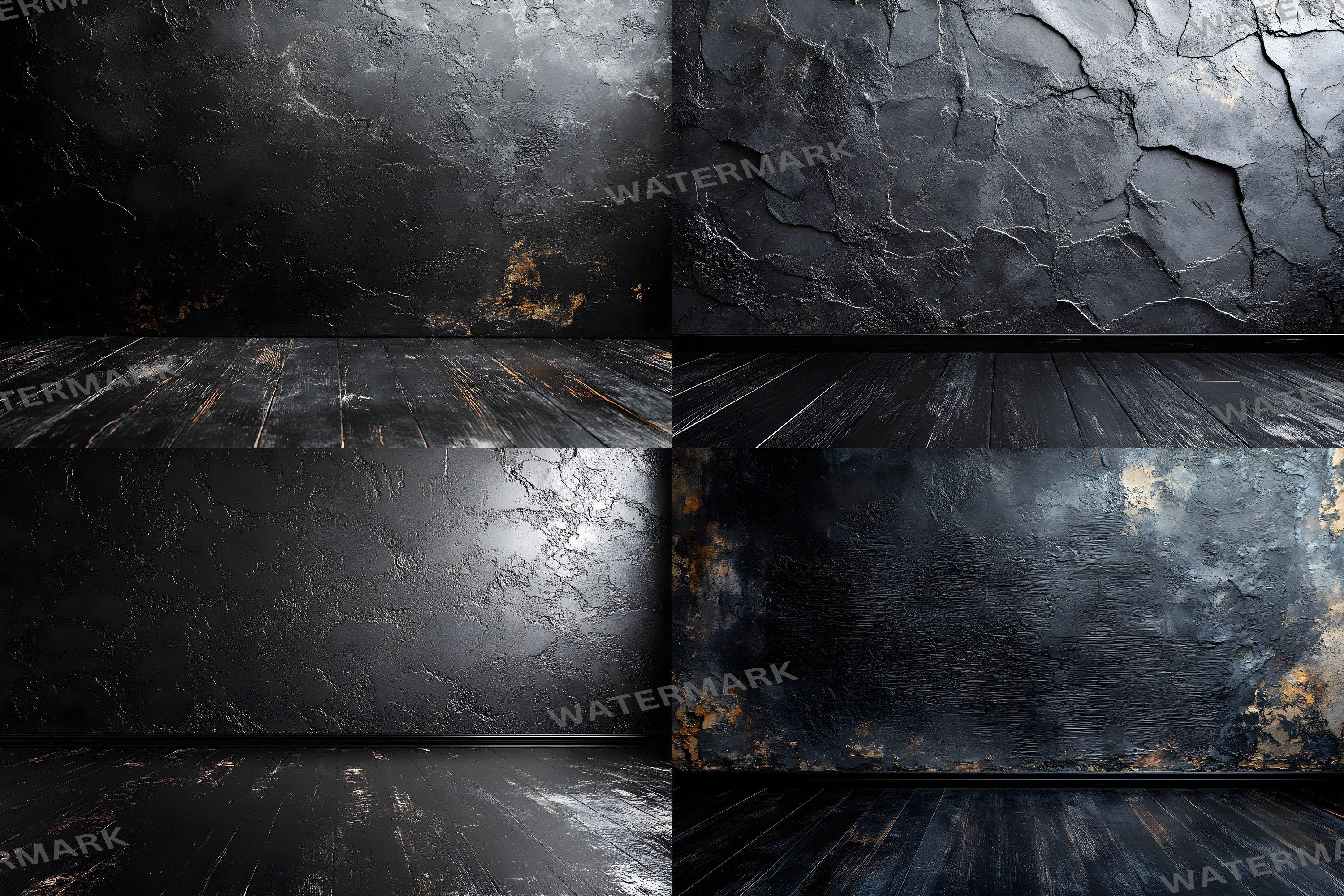 50 Charcoal Black Wall Backdrops, Dark Grunge Stone Texture Digital ...