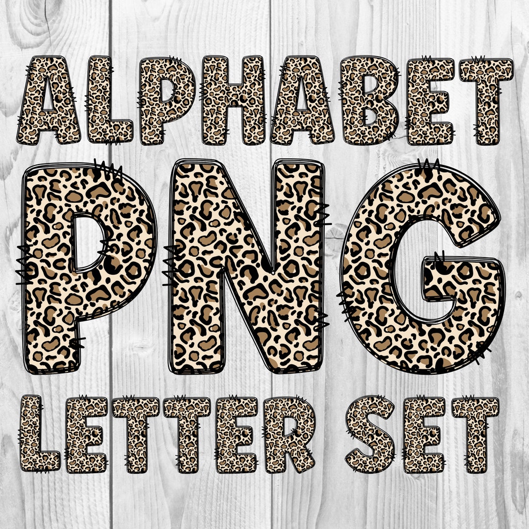 Leopard Alphabet Doodle Letters PNG Set Leopard Doodle Alphabet Pngs ...
