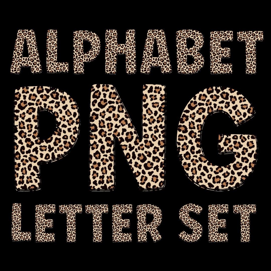 Leopard Alphabet Doodle Letters PNG Set Leopard Doodle Alphabet Pngs ...