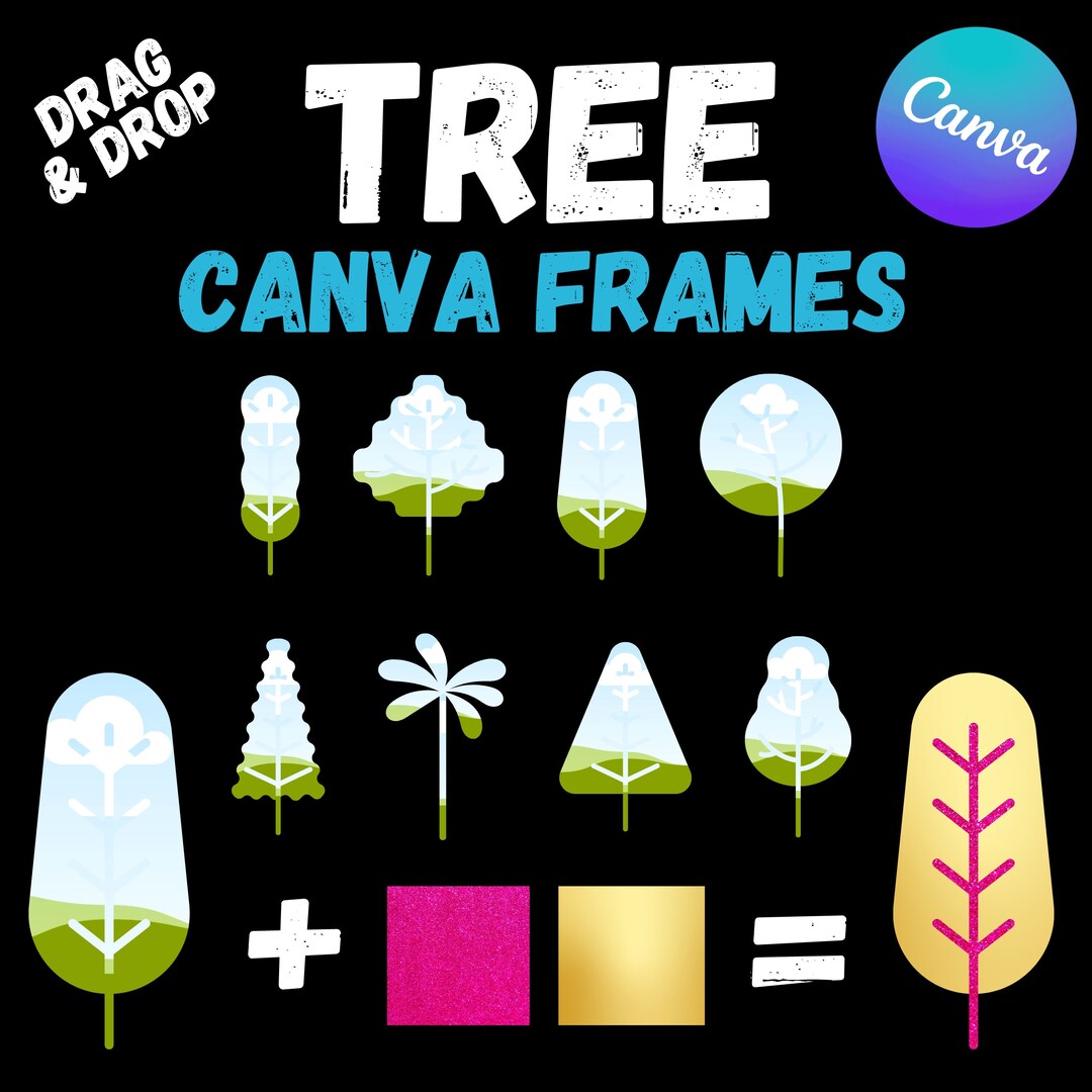 Tree Canva Frames Drag and Drop Tree Nature Canva Templates PNG Designs ...