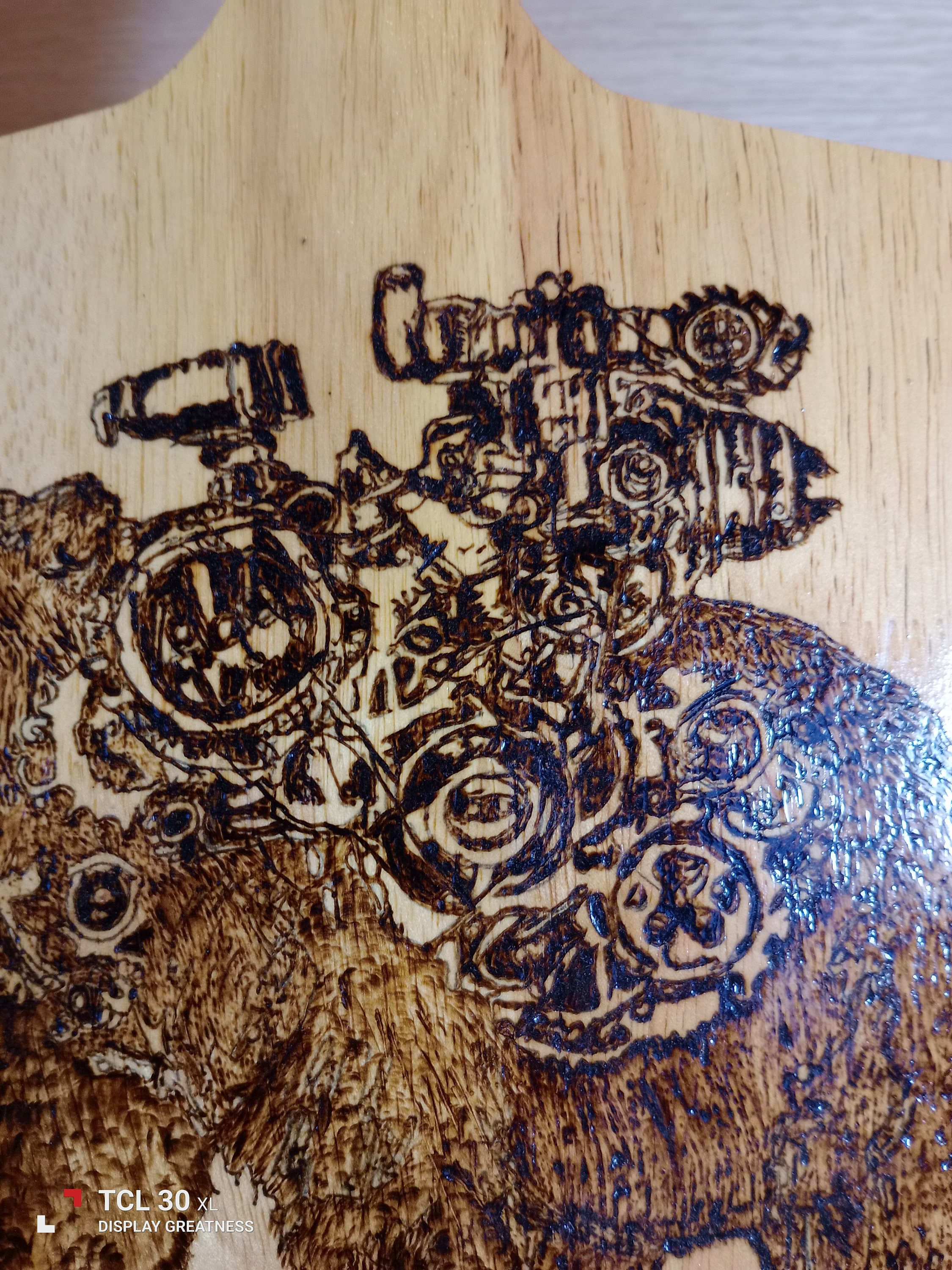 A Hand Burned Pyrography of a Steampunk Bear. Finely Detailed and Easy ...