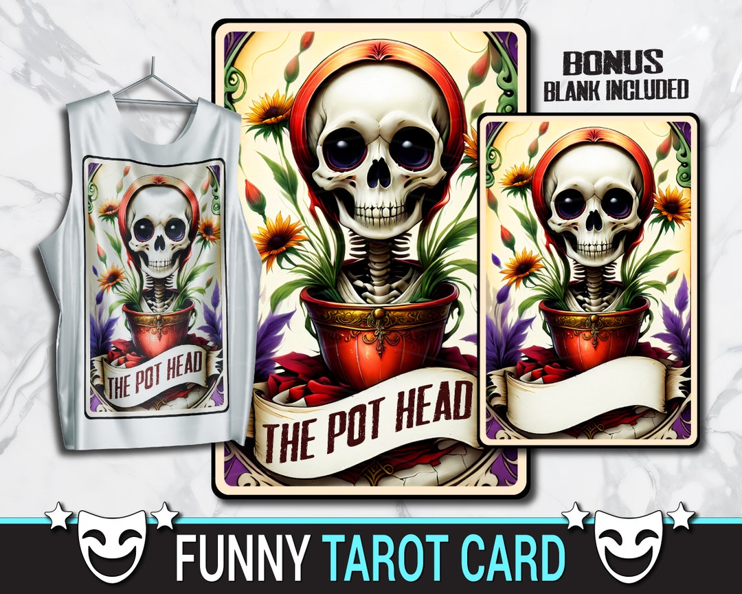 The Pot Head Funny Tarot Card Clipart HD Transparent PNG Copyright Free ...