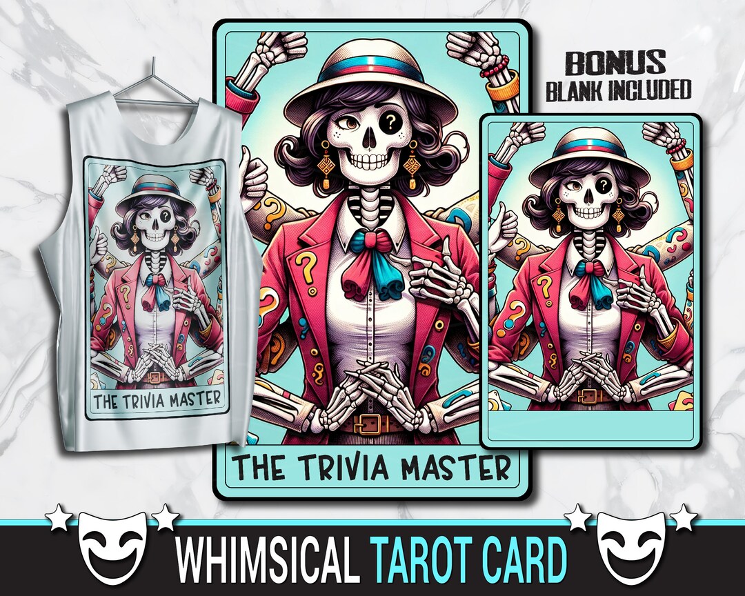 The Trivia Master Whimsical Tarot Card Clipart Transparent PNG ...