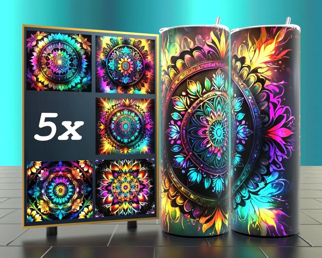 5 PNG Bundle 'psychedelic Pinwheel: Dream Weavers' Vibrant Mandalas ...