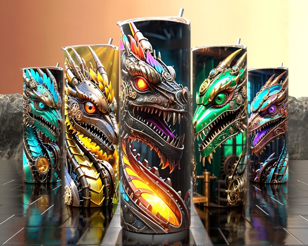 5 PNG Bundle 'clockwork Serpent: Gears of Destiny' Dragon Robots ...