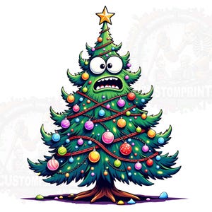 Goofy Tangled Christmas Tree Clipart Bundle HD PNG Digital Download ...